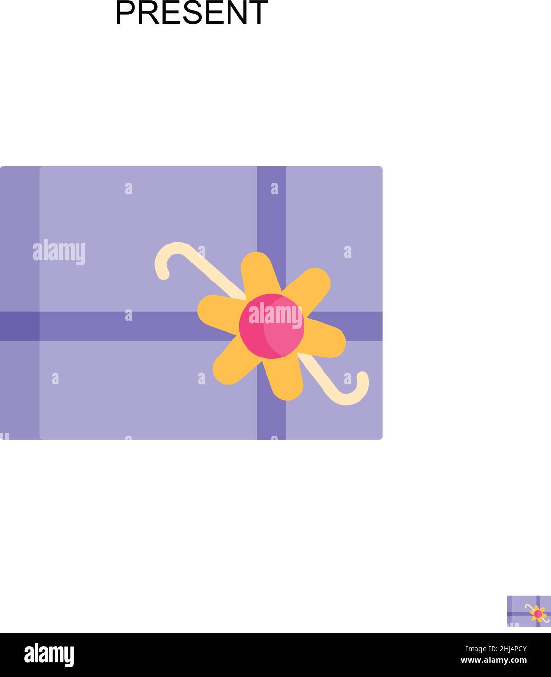 Present Simple vector icon. Illustration symbol design template for web ...