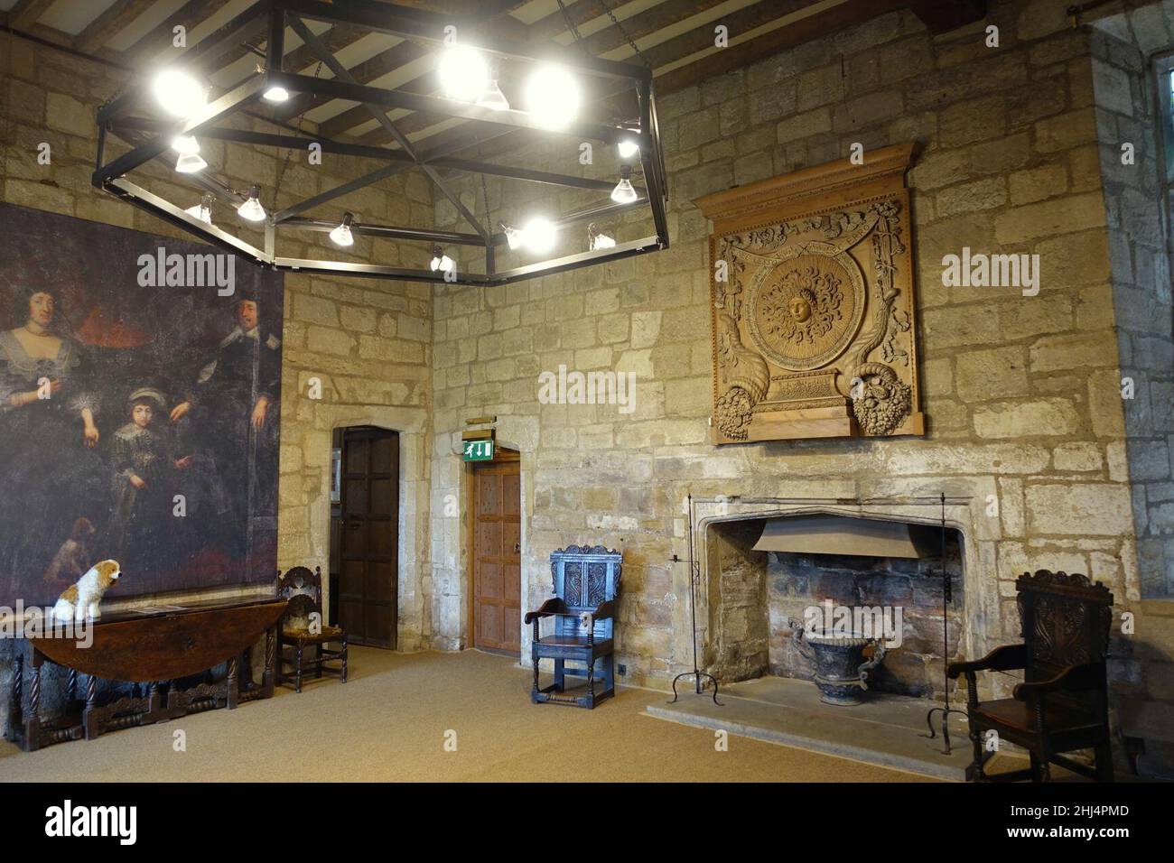 Stone Hall - Fountains Hall Stock Photo - Alamy