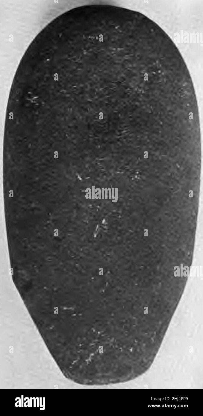 Stone implement or weapon, Dùn An Achaidh (photo, bef.1903 Stock Photo ...