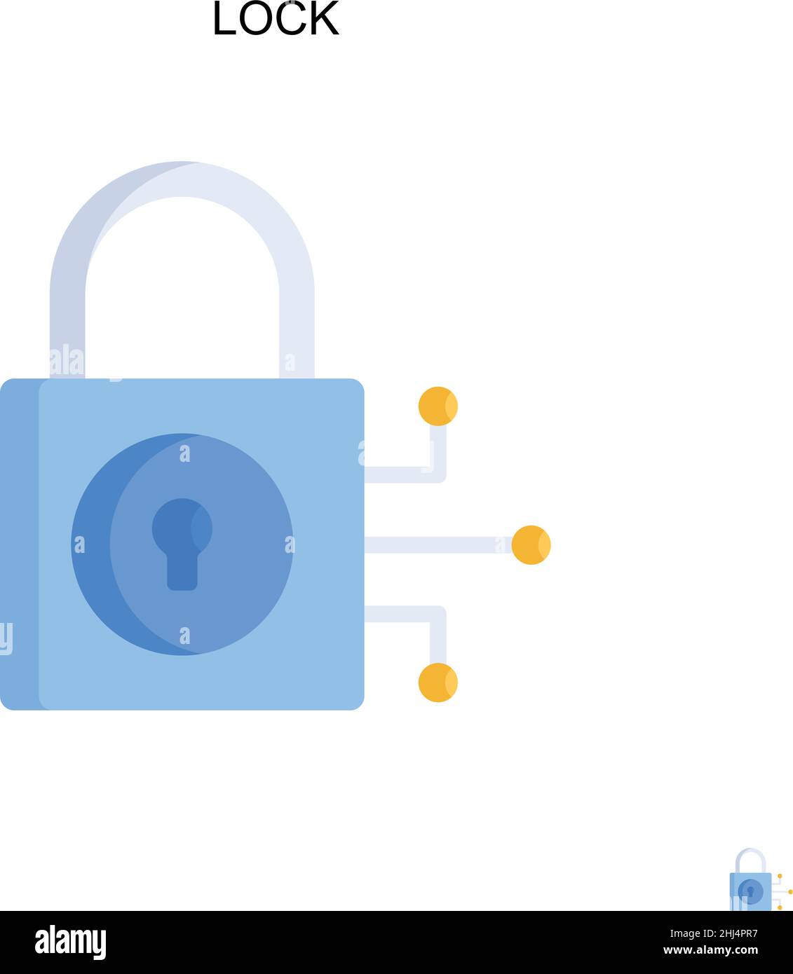 Lock Simple vector icon. Illustration symbol design template for web ...