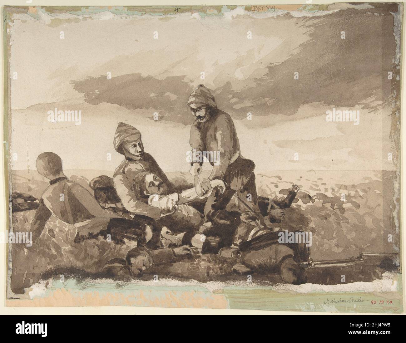 The Wounded Comrade 1884–89 Nicholas Shiels British These soldiers wear ...