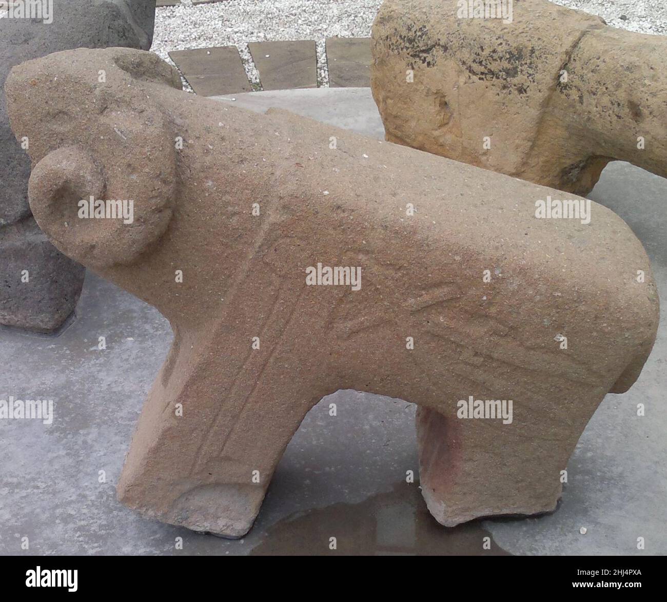 Stone ram in Baku 1 Stock Photo - Alamy