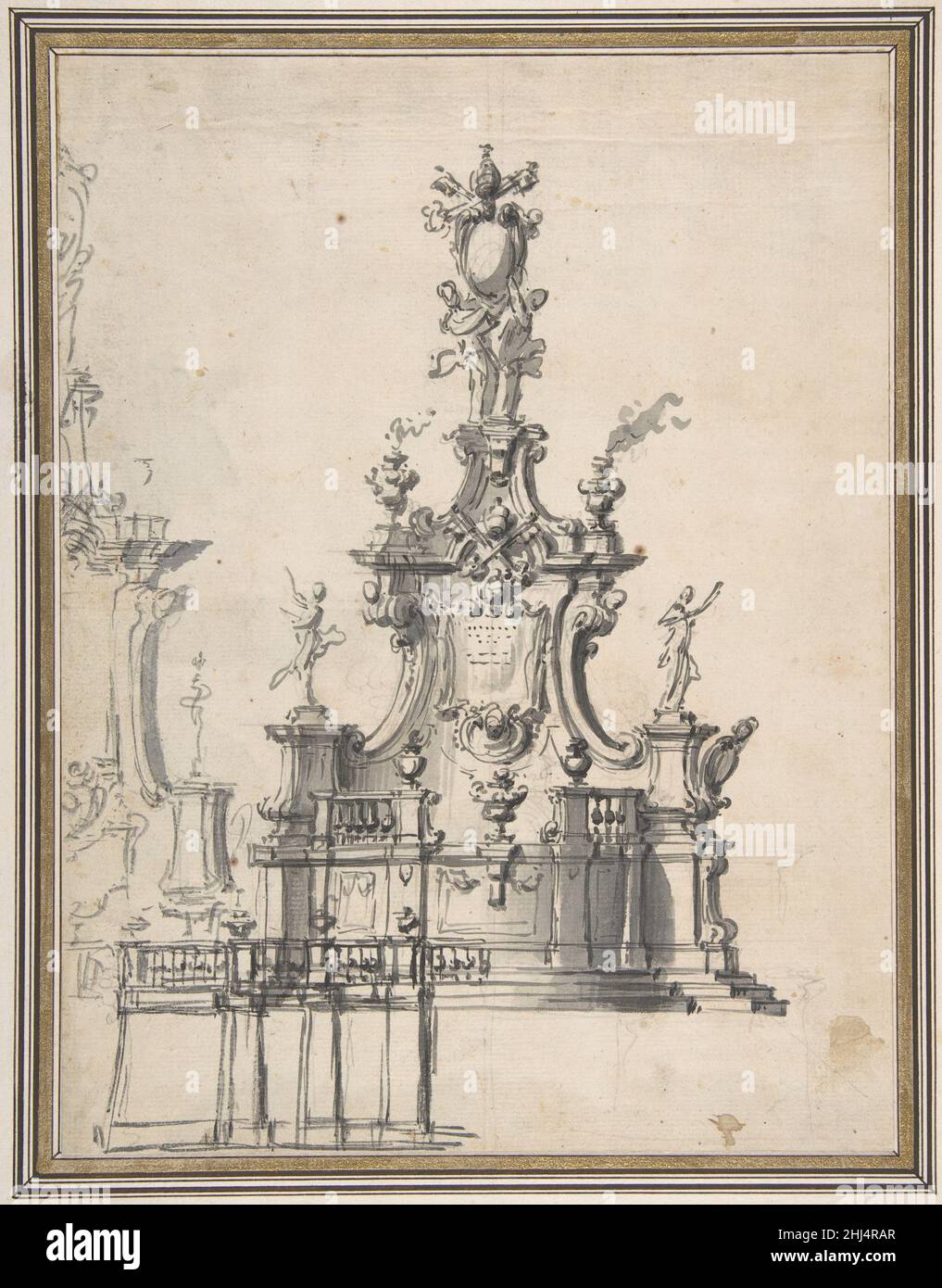 Design for a Catafalque or a Tomb Monument 18th century Anonymous ...