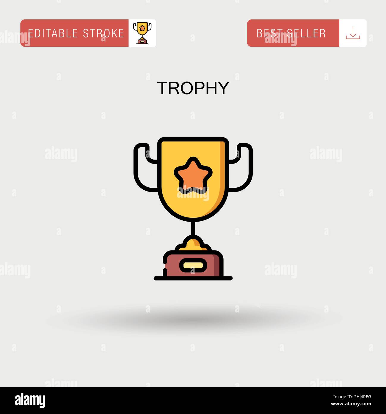 Trophy Simple vector icon Stock Vector Image & Art - Alamy