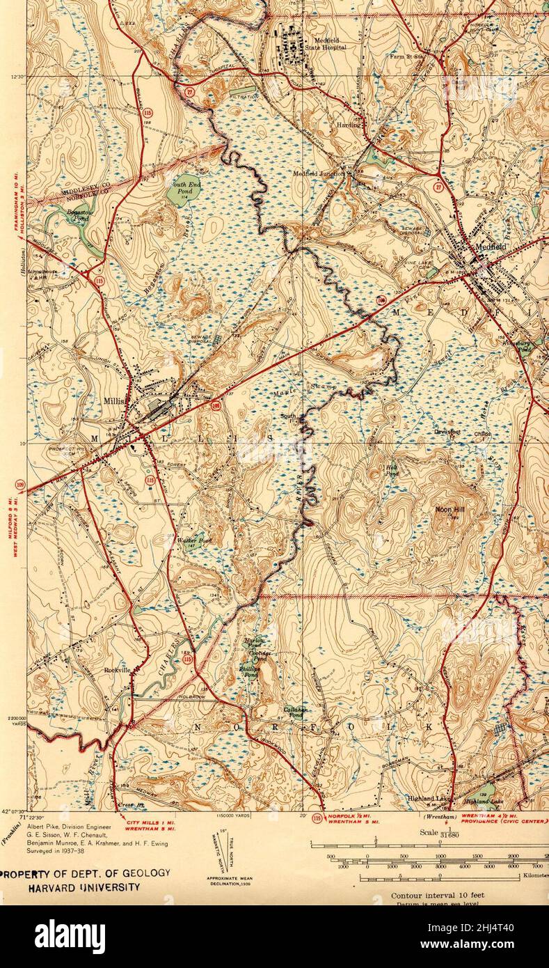 Medfield massachusetts map hi-res stock photography and images - Alamy