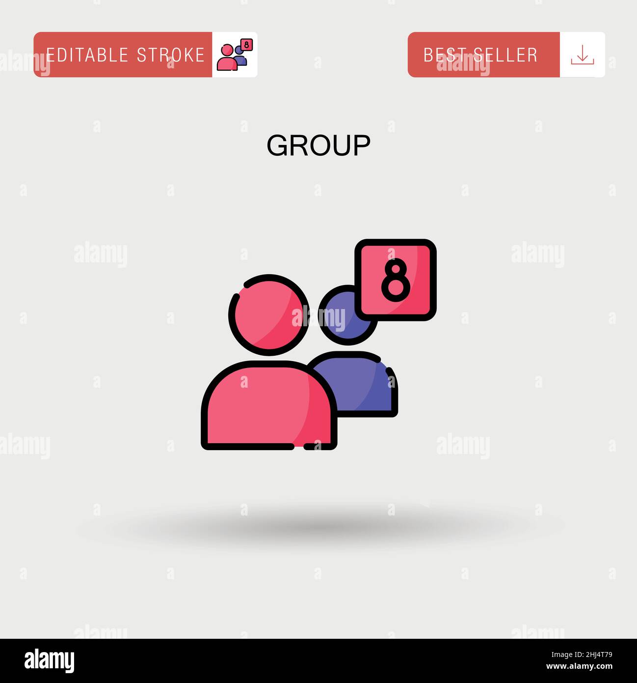 Group Simple vector icon Stock Vector Image & Art - Alamy