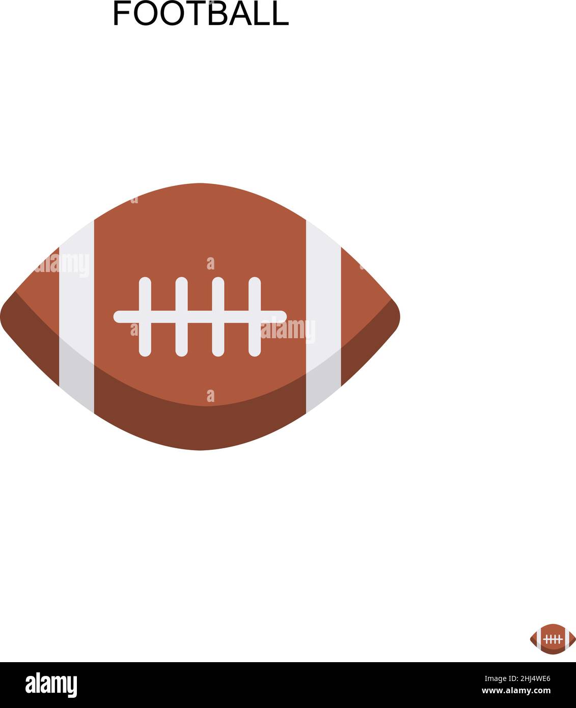 Football Simple vector icon. Illustration symbol design template for ...