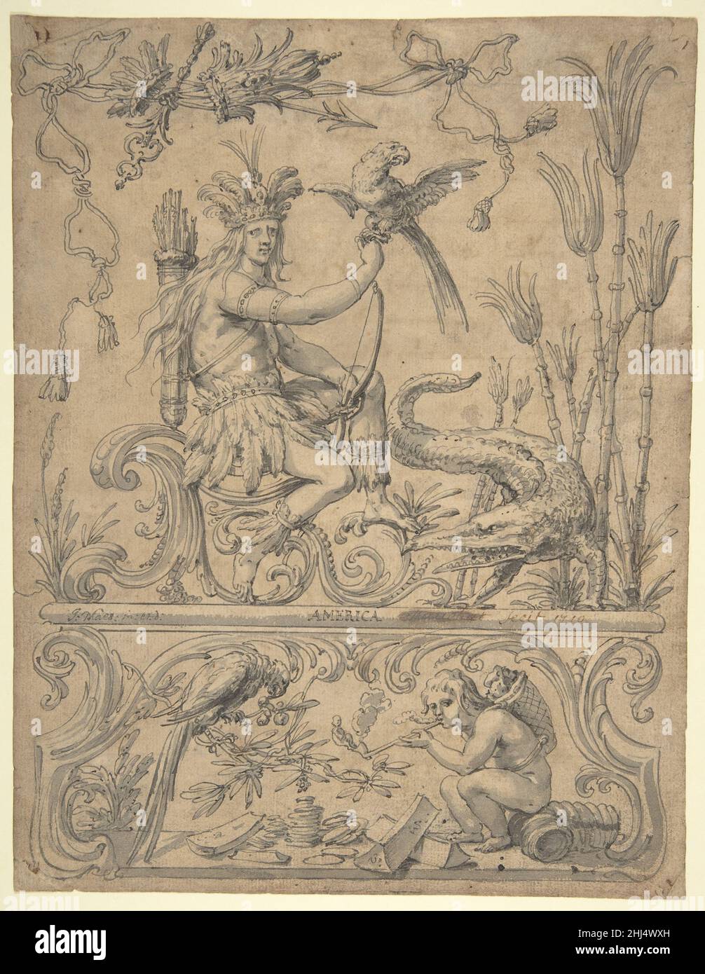 Allegory of America, from the Four Continents 17th century Godfried ...