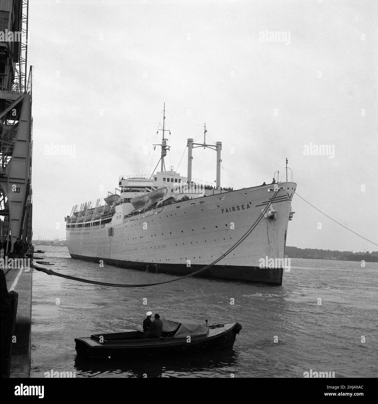 The passenger ship Fair Sea of the famous Sitmar line, the first non ...