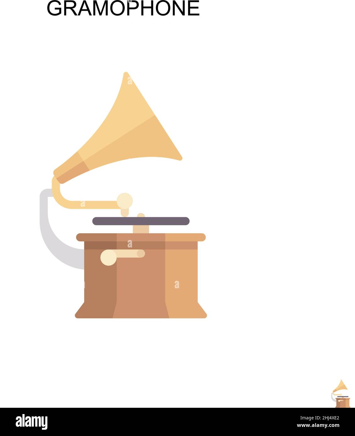 Retro Old Gramophone Horn Stock Vector Images - Alamy