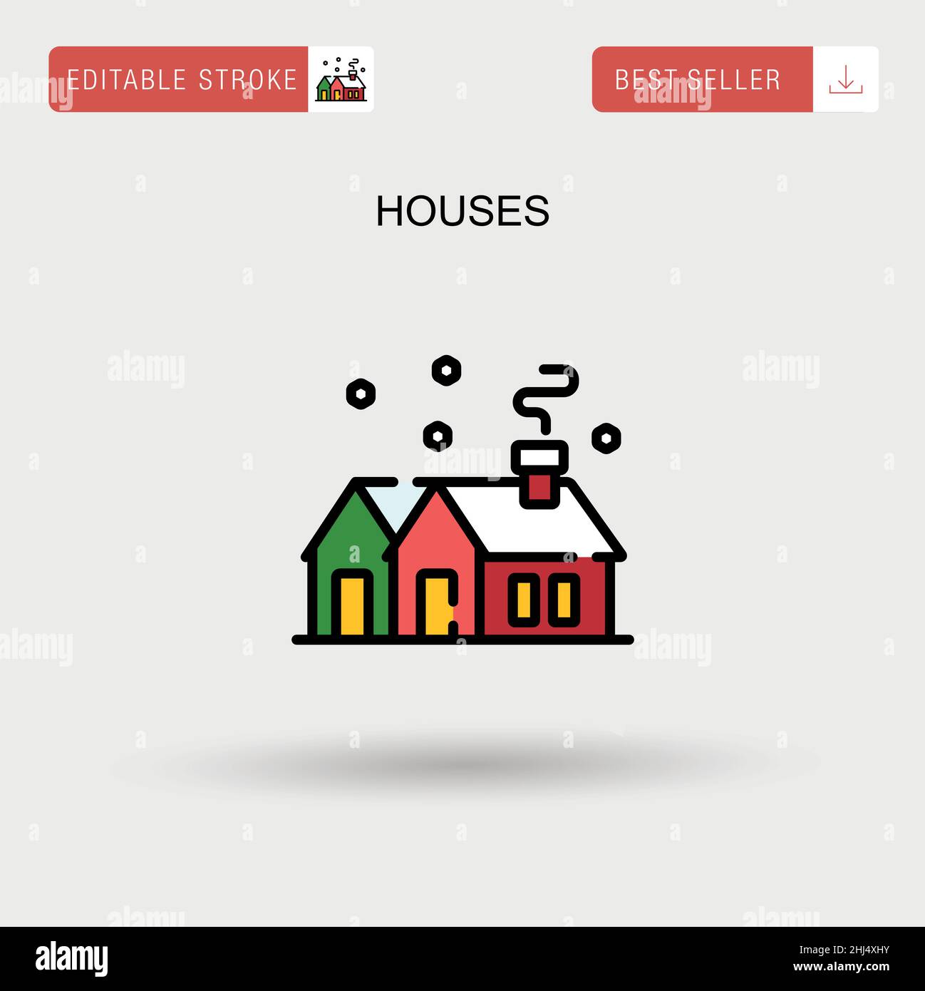 Front view houses white Stock Vector Images - Alamy