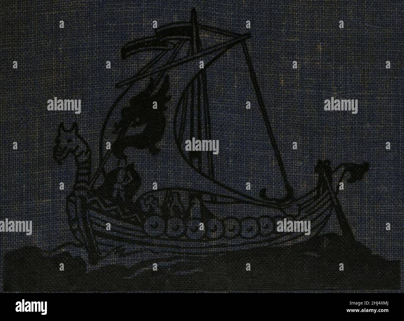 Stories of beowulf viking ship cover Stock Photo - Alamy