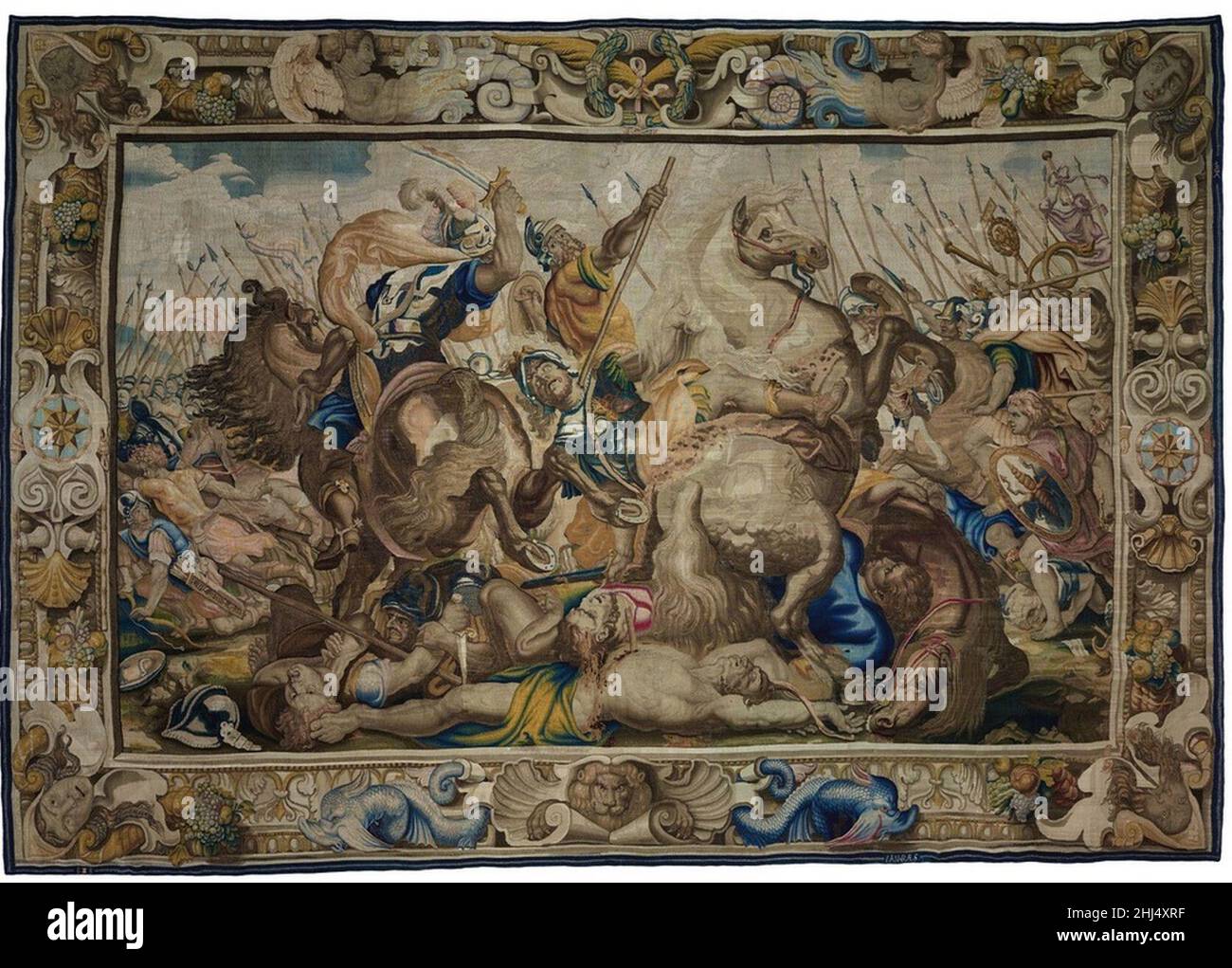 Stories of Decius Mus Tapestries, The Death of Decius Mus Stock Photo ...