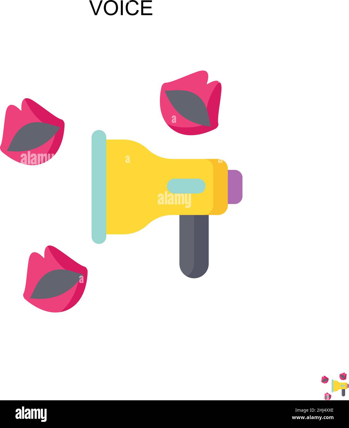 Voice Simple vector icon. Illustration symbol design template for web ...