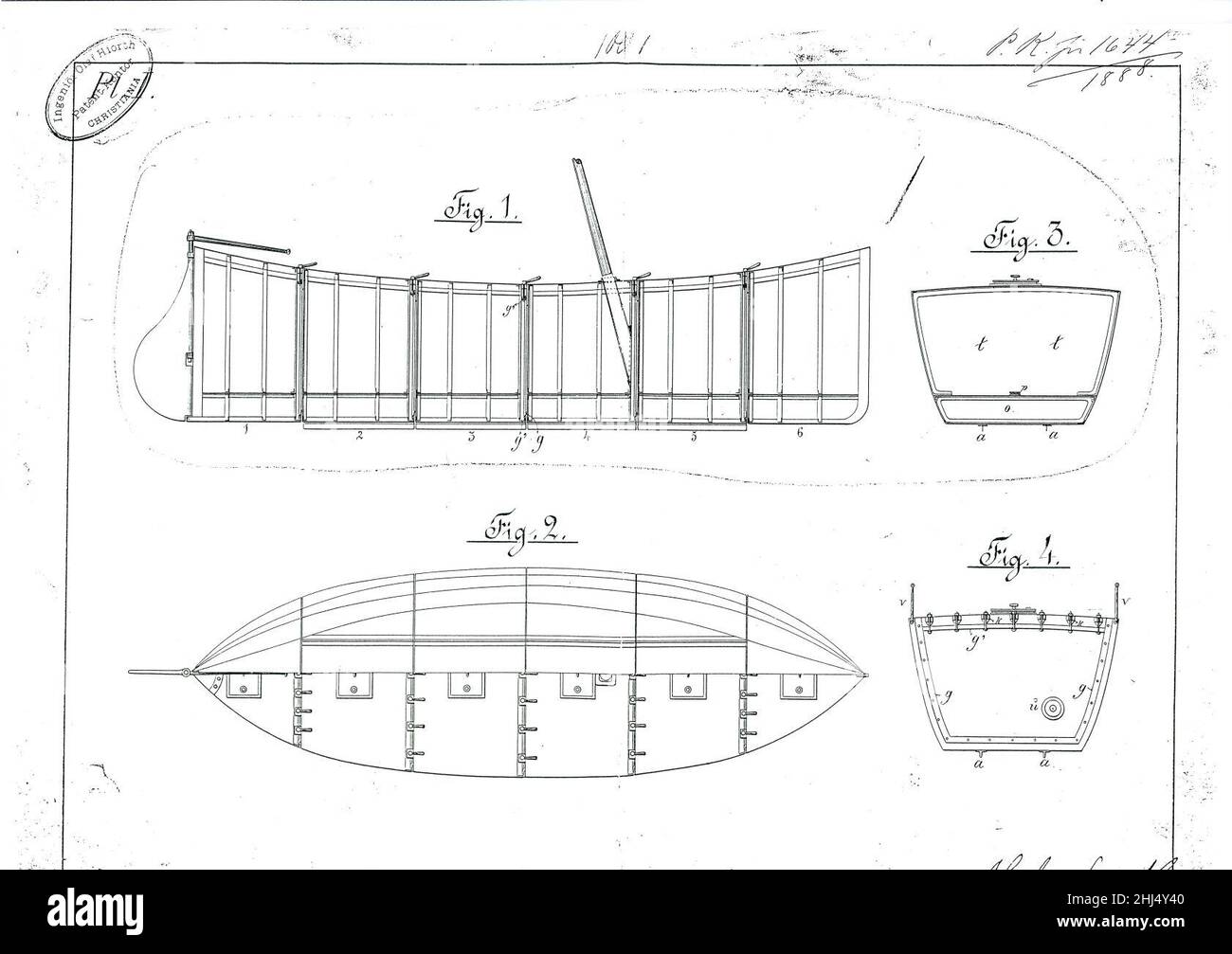 Storm King Original Patent Drawing nr 1 Stock Photo - Alamy