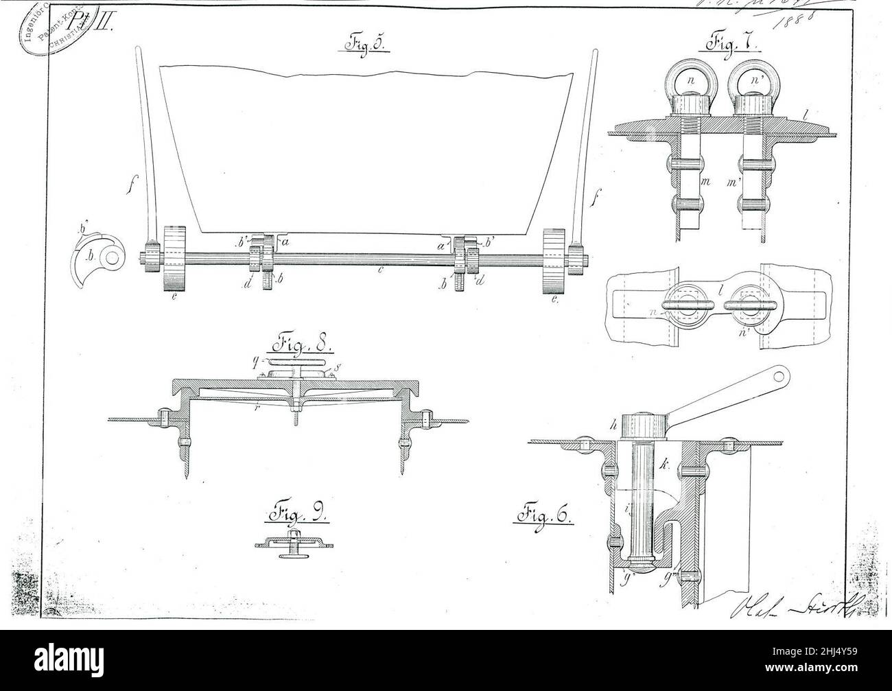 Storm King Original Patent Drawing nr 2 Stock Photo - Alamy