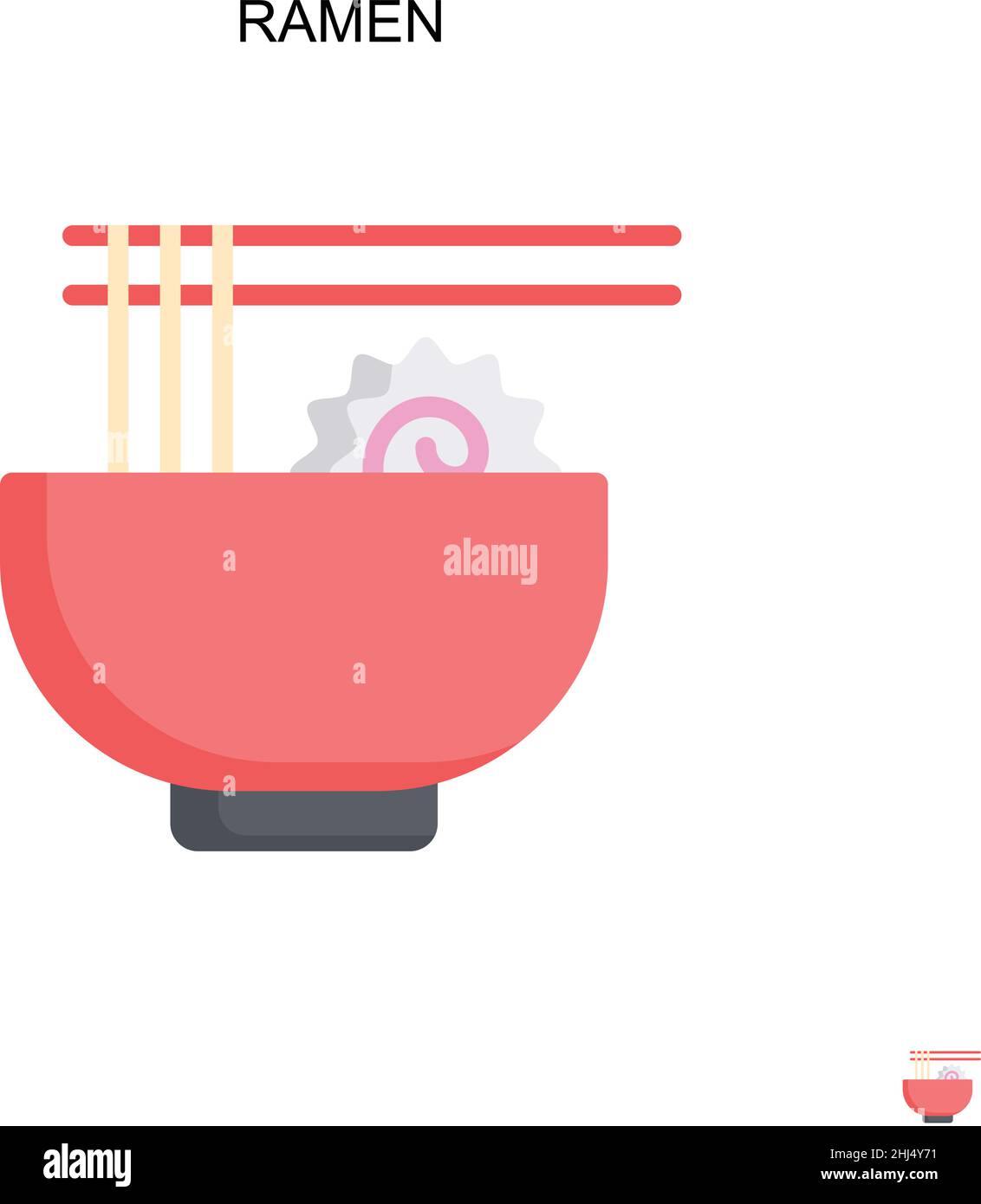 Ramen Simple vector icon. Illustration symbol design template for web ...