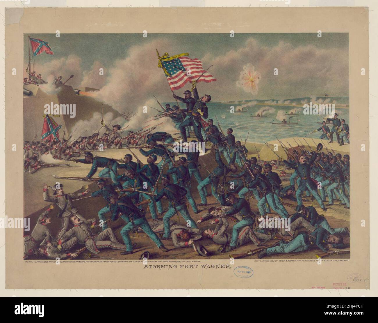 Storming Fort Wagner Stock Photo - Alamy