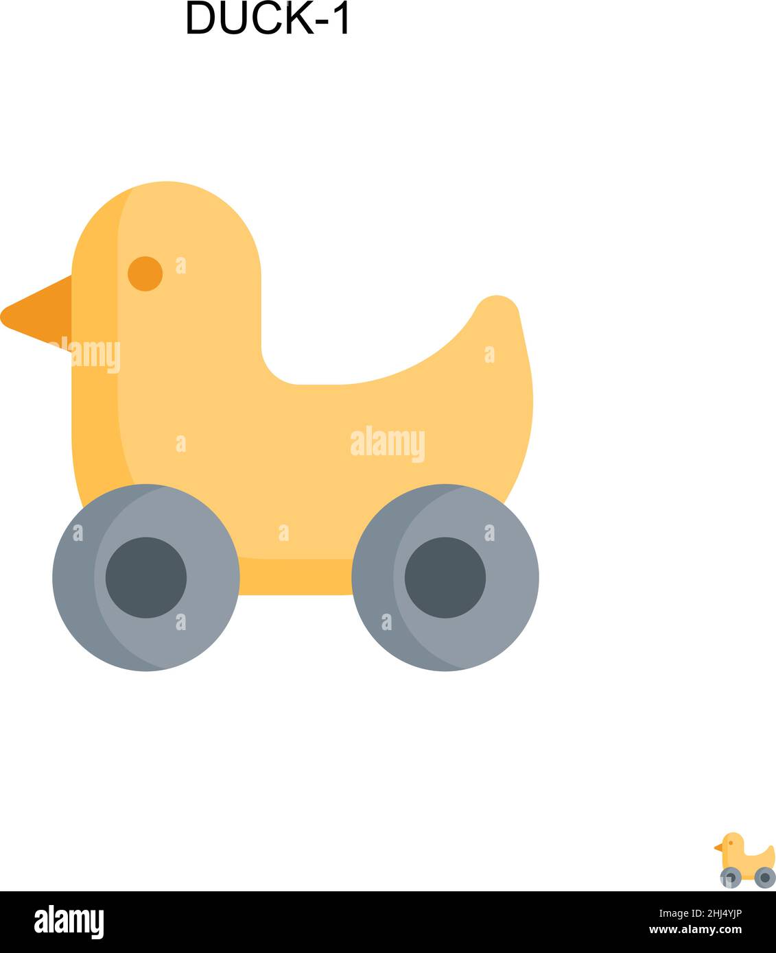 Duck-1 Simple vector icon. Illustration symbol design template for web ...