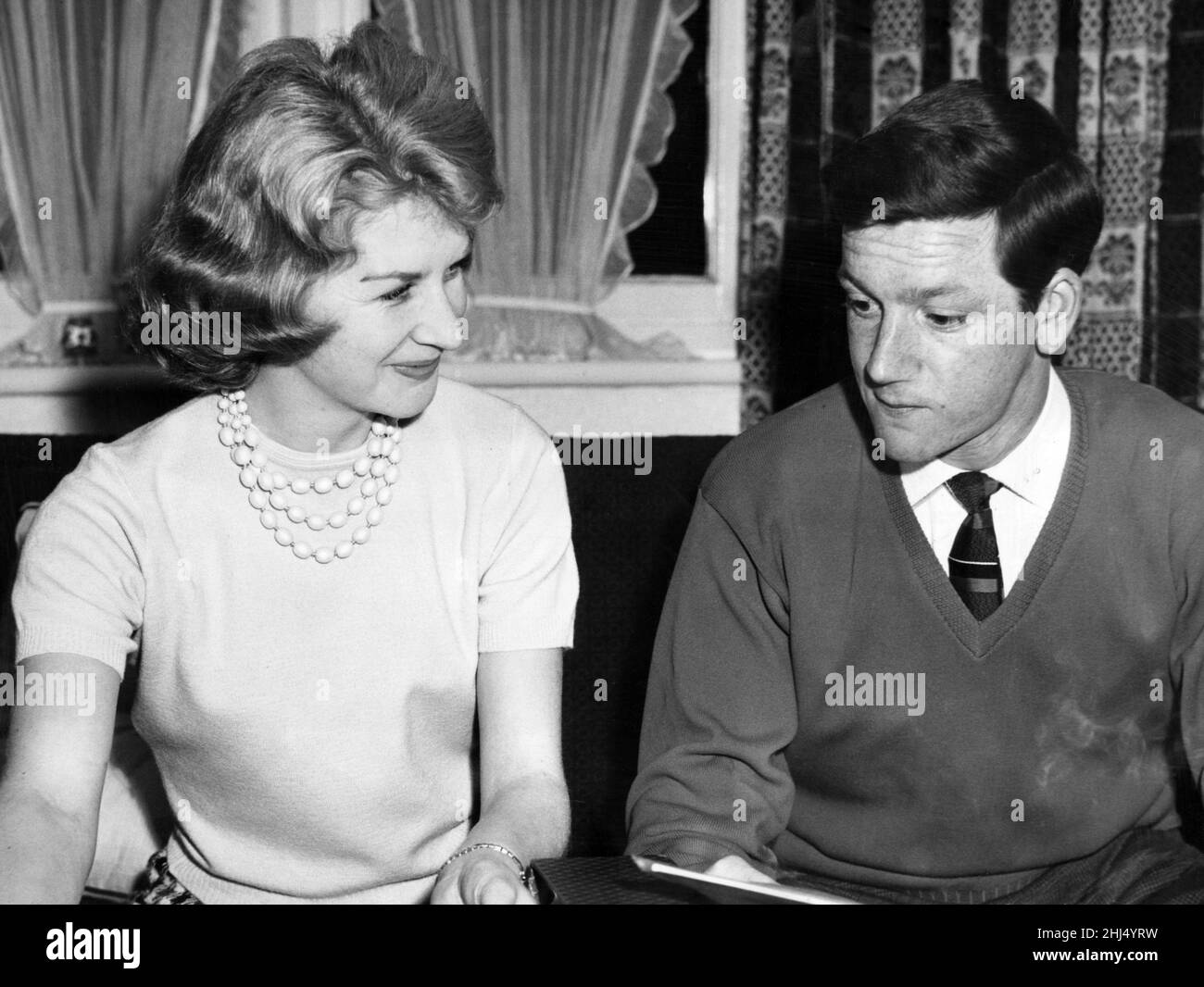 Brian Taylor and his wife Joan, at the home in Sheldon. Circa 1961 ...