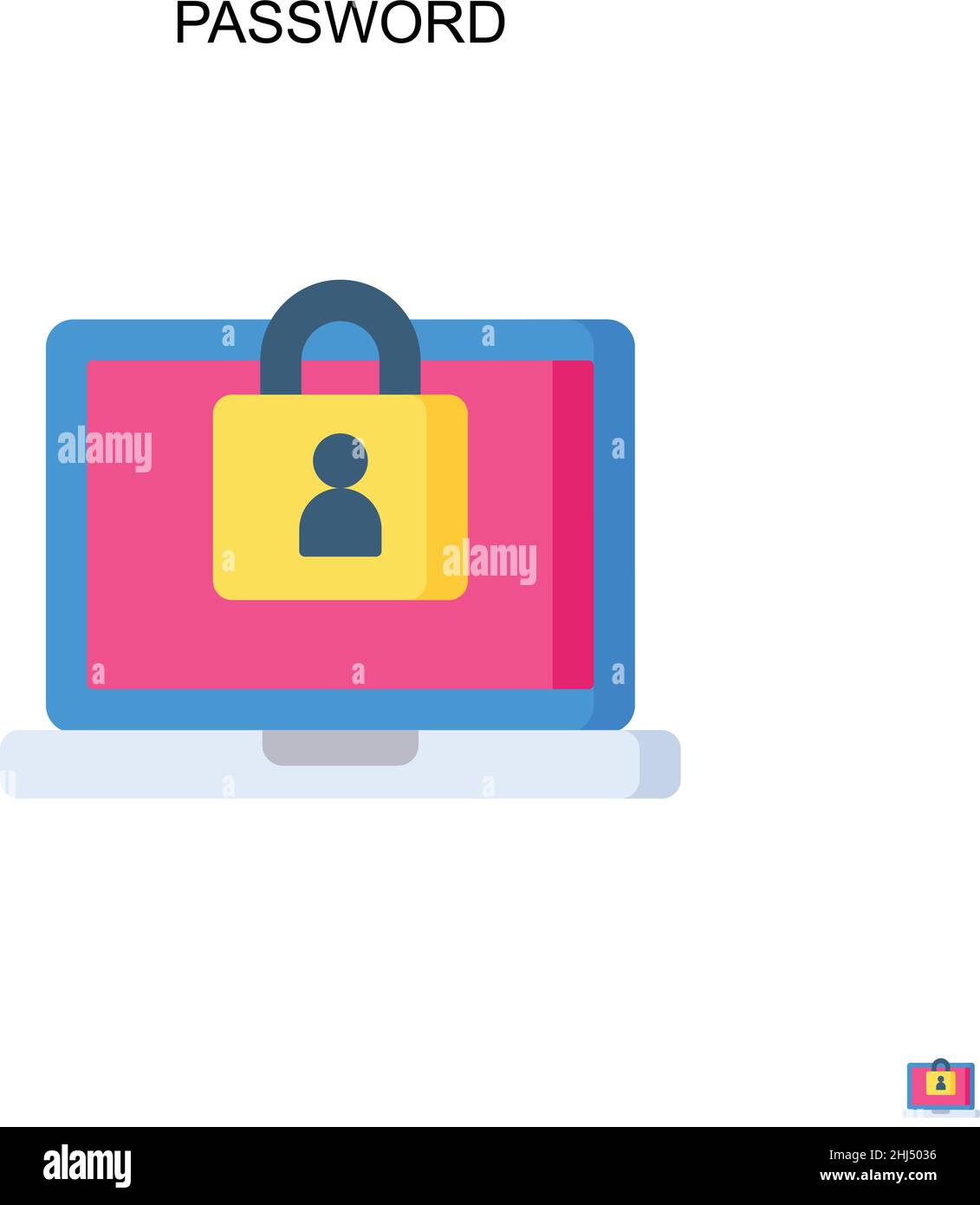 Password Simple vector icon. Illustration symbol design template for ...