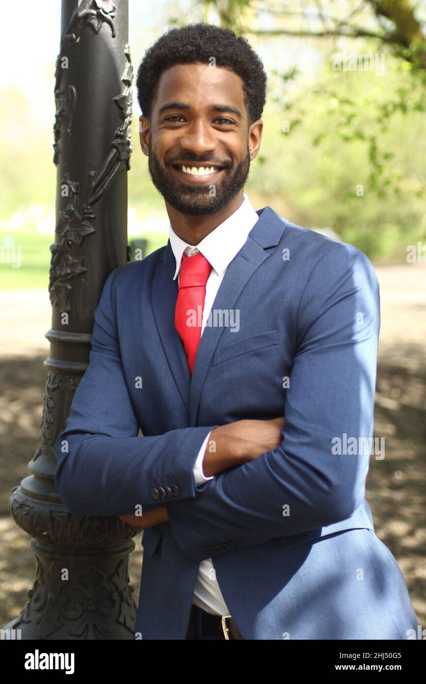 Portrait of a beautiful business man outside Stock Photo - Alamy