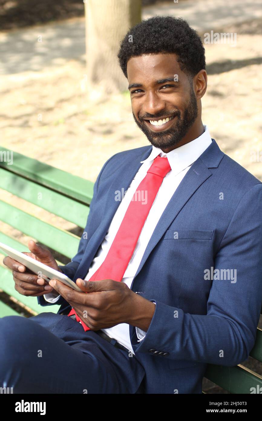 Portrait of a beautiful business man outside Stock Photo - Alamy