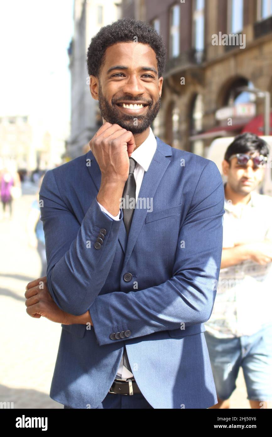 Portrait of a beautiful business man outside Stock Photo - Alamy