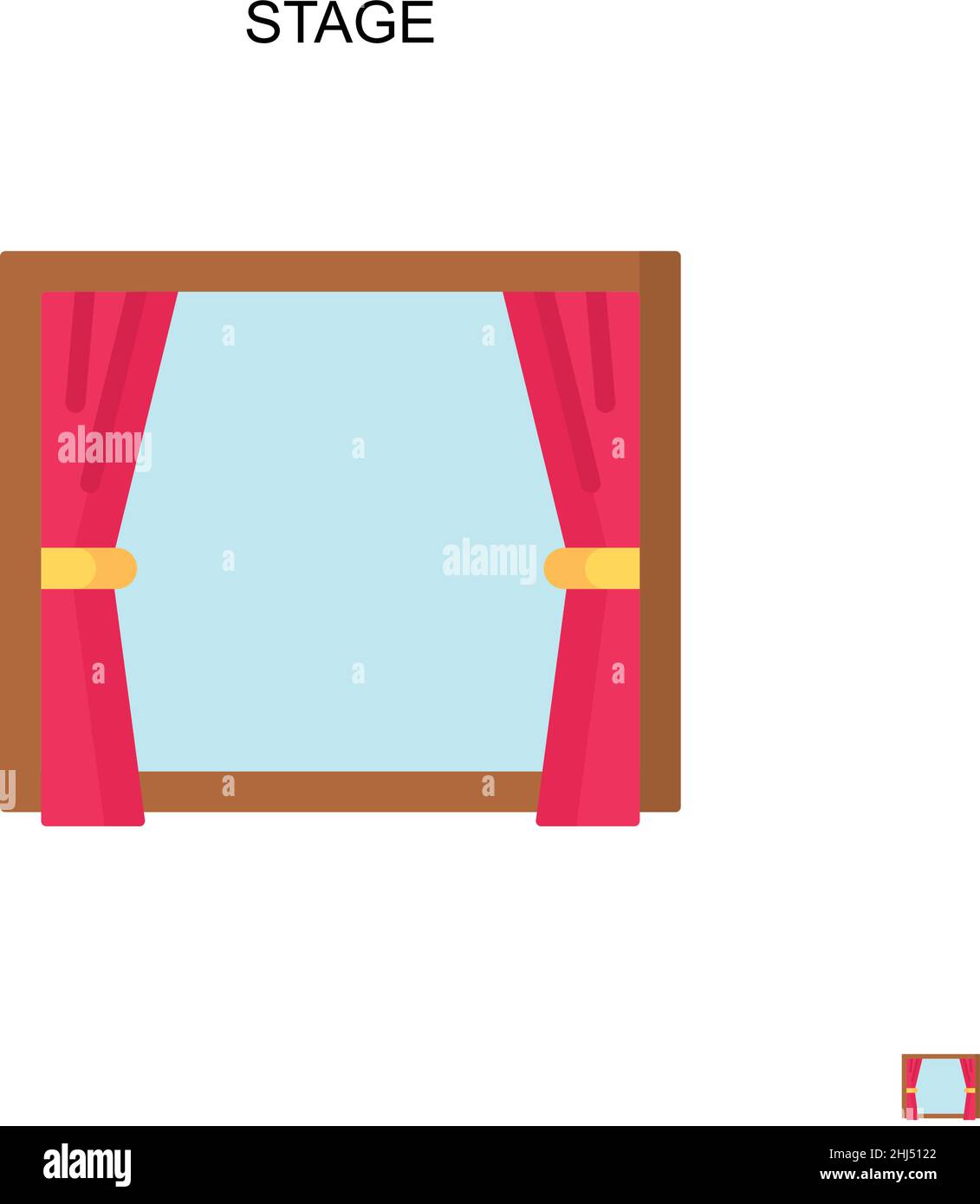 Stage Simple vector icon. Illustration symbol design template for web ...