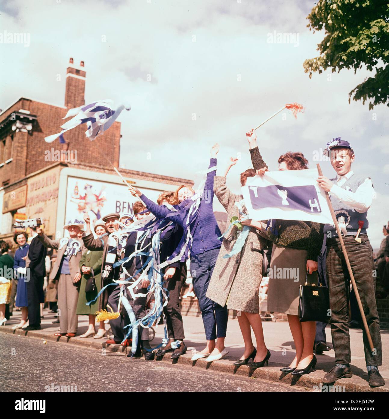 1961 tottenham bus parade hi-res stock photography and images - Alamy