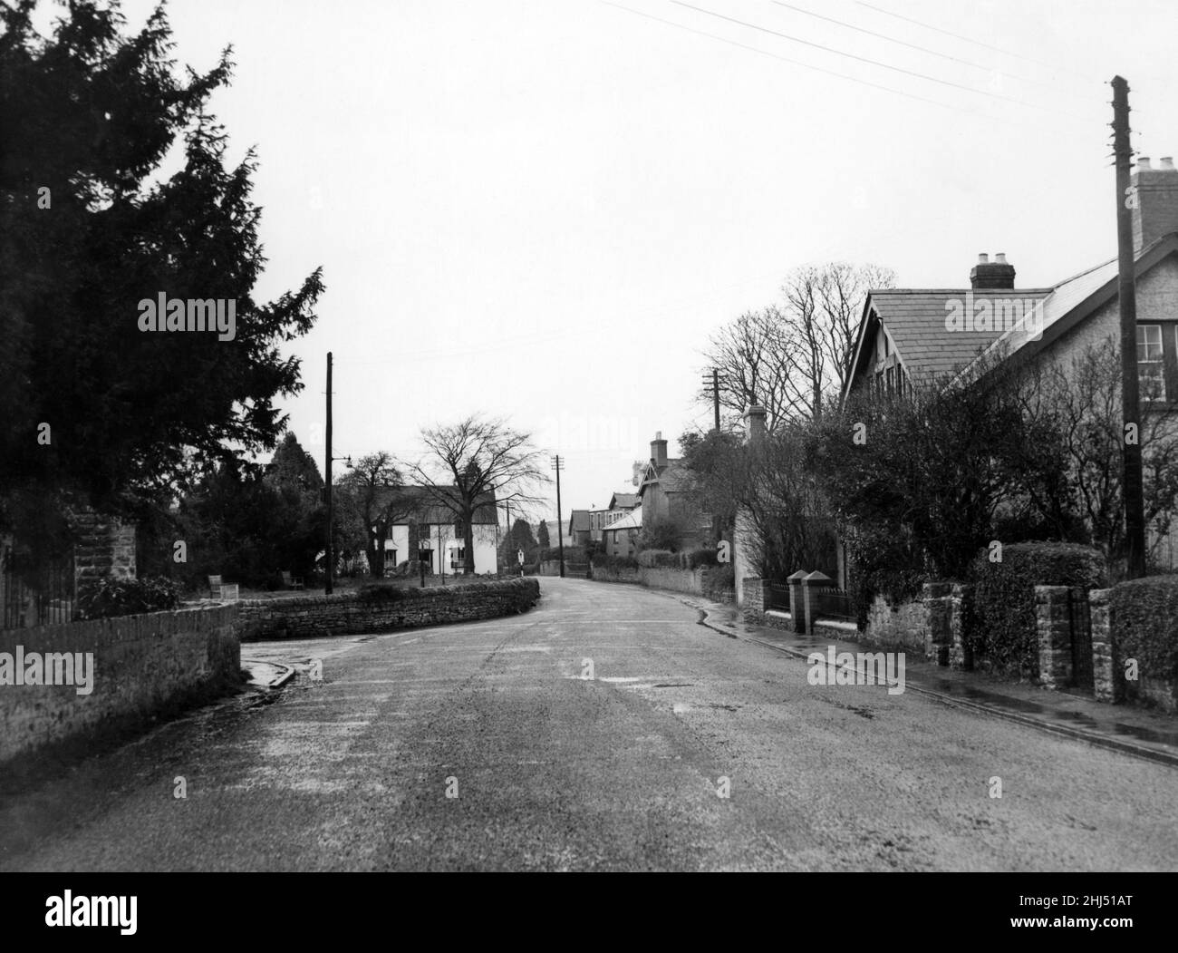 Wenvoe, a Welsh village in the Vale of Glamorgan, Wales. Circa 1957 ...