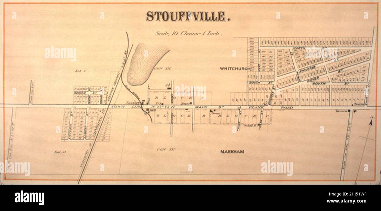 Map of stouffville hi-res stock photography and images - Alamy