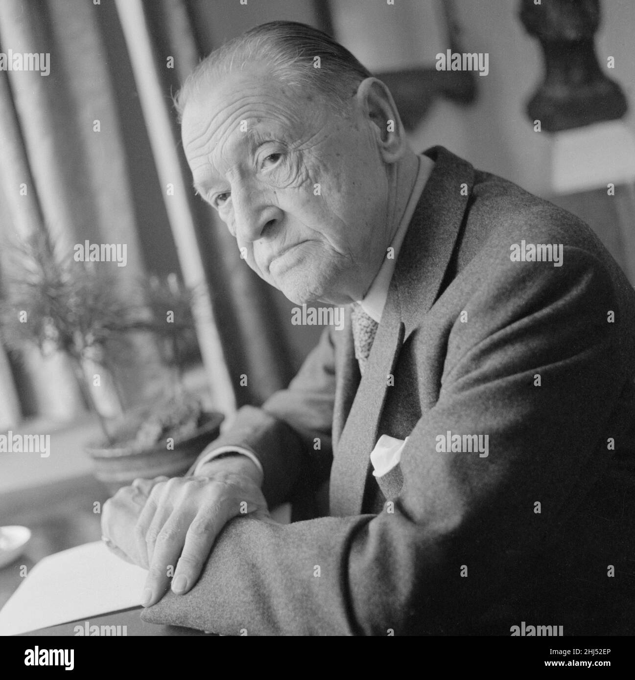 British writer William Somerset Maugham photographed at his home. April ...