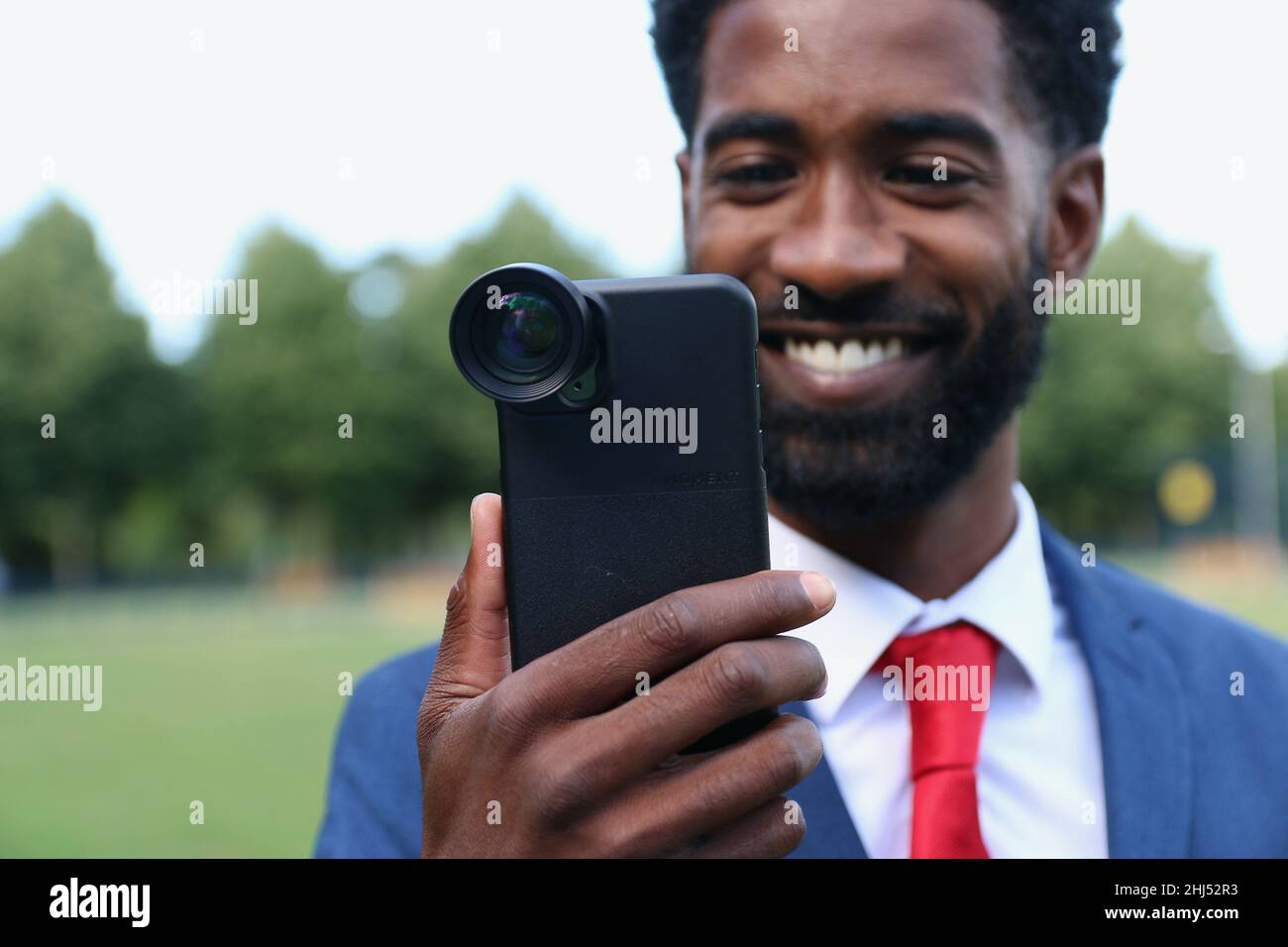 Portrait of a beautiful business man outside Stock Photo - Alamy
