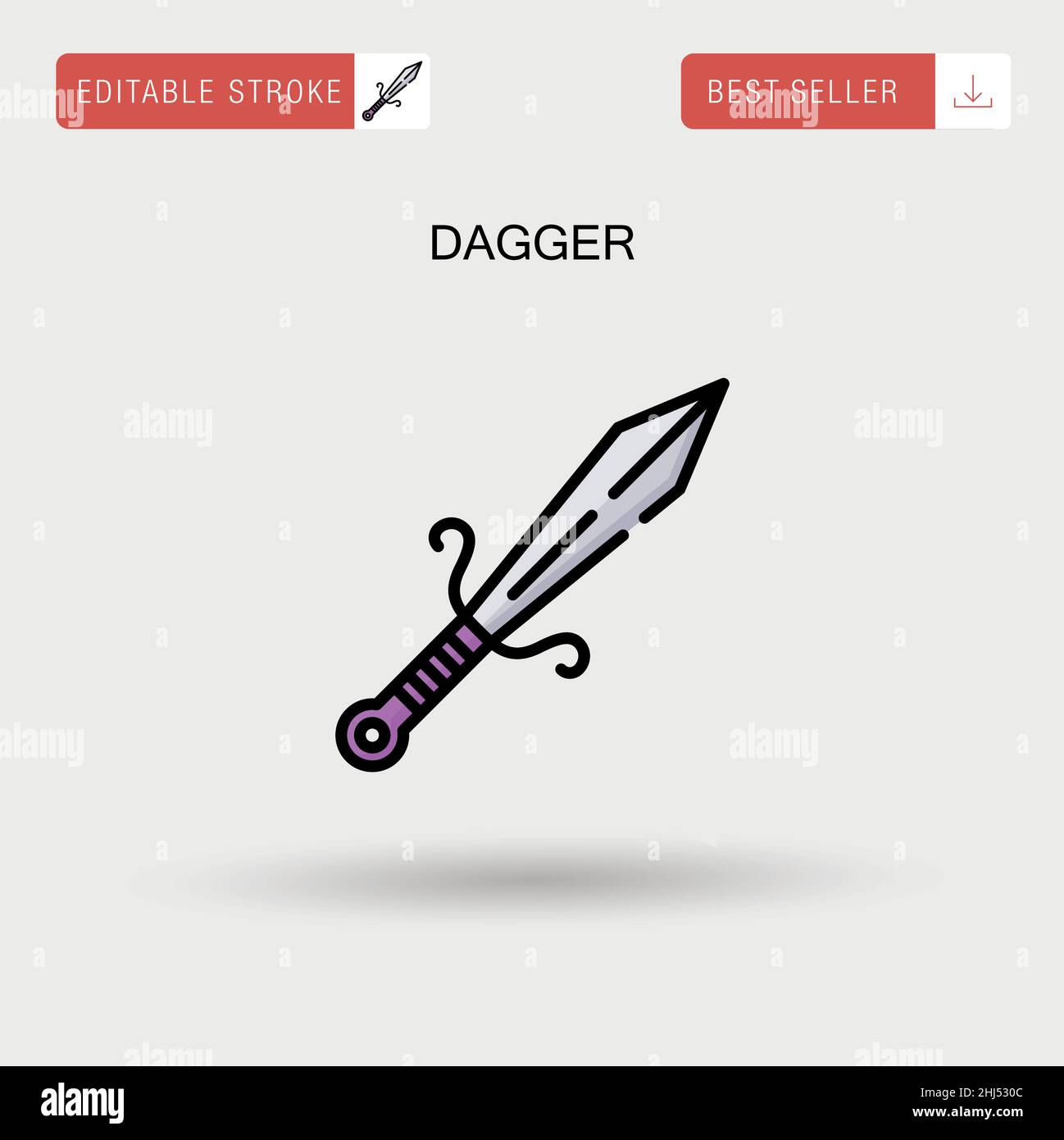 Dagger Simple vector icon Stock Vector Image & Art - Alamy