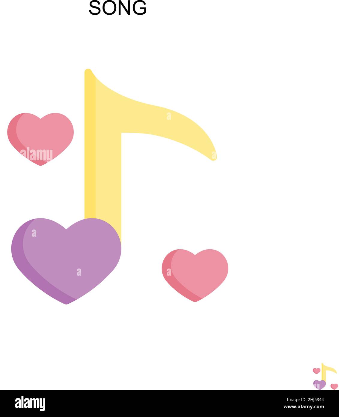 Song Simple vector icon. Illustration symbol design template for web ...