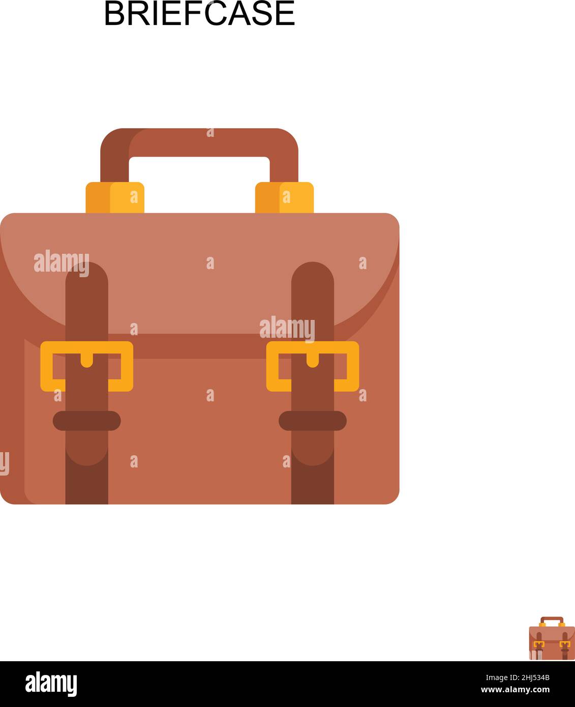 Briefcase Simple vector icon. Illustration symbol design template for ...