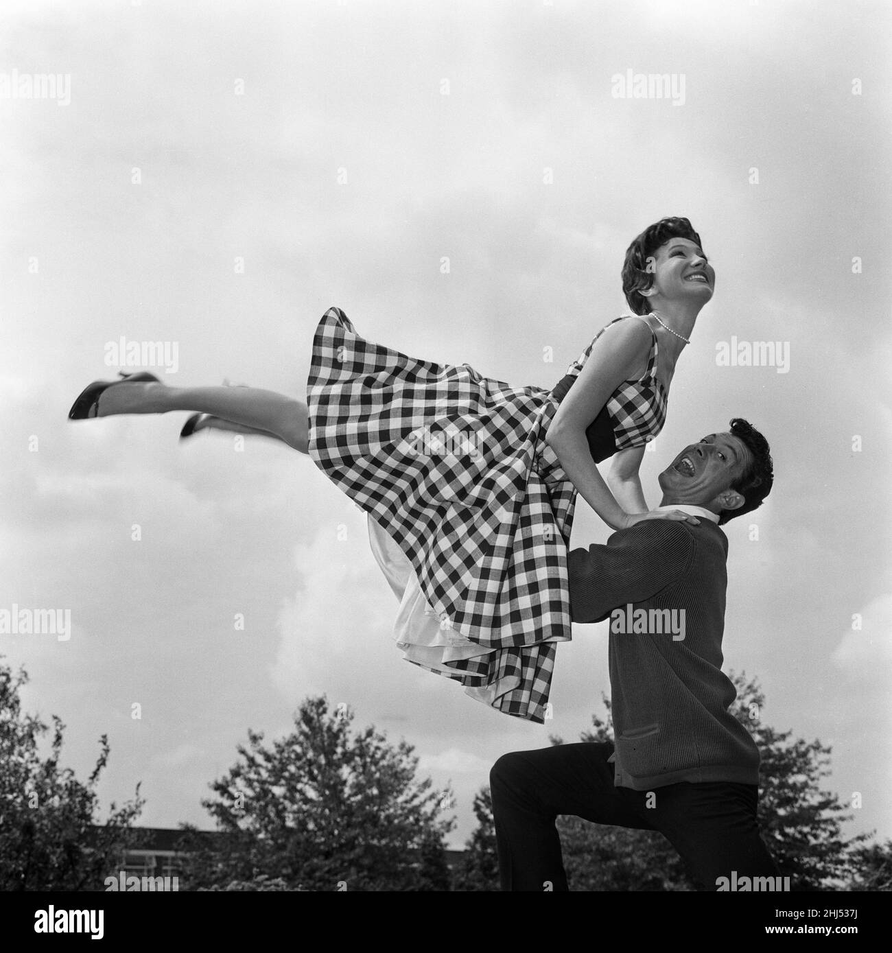 Lionel Blair and his sister Joyce flying high in a routine rehearsal ...