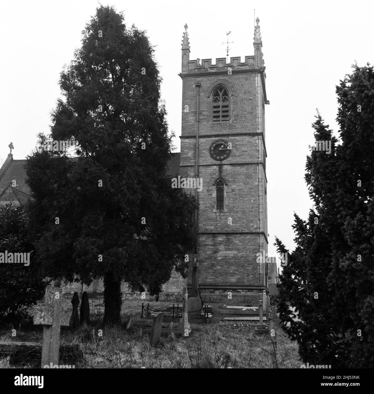 St Martin's Church in Bladon, Oxfordshire. Burial place of members of ...