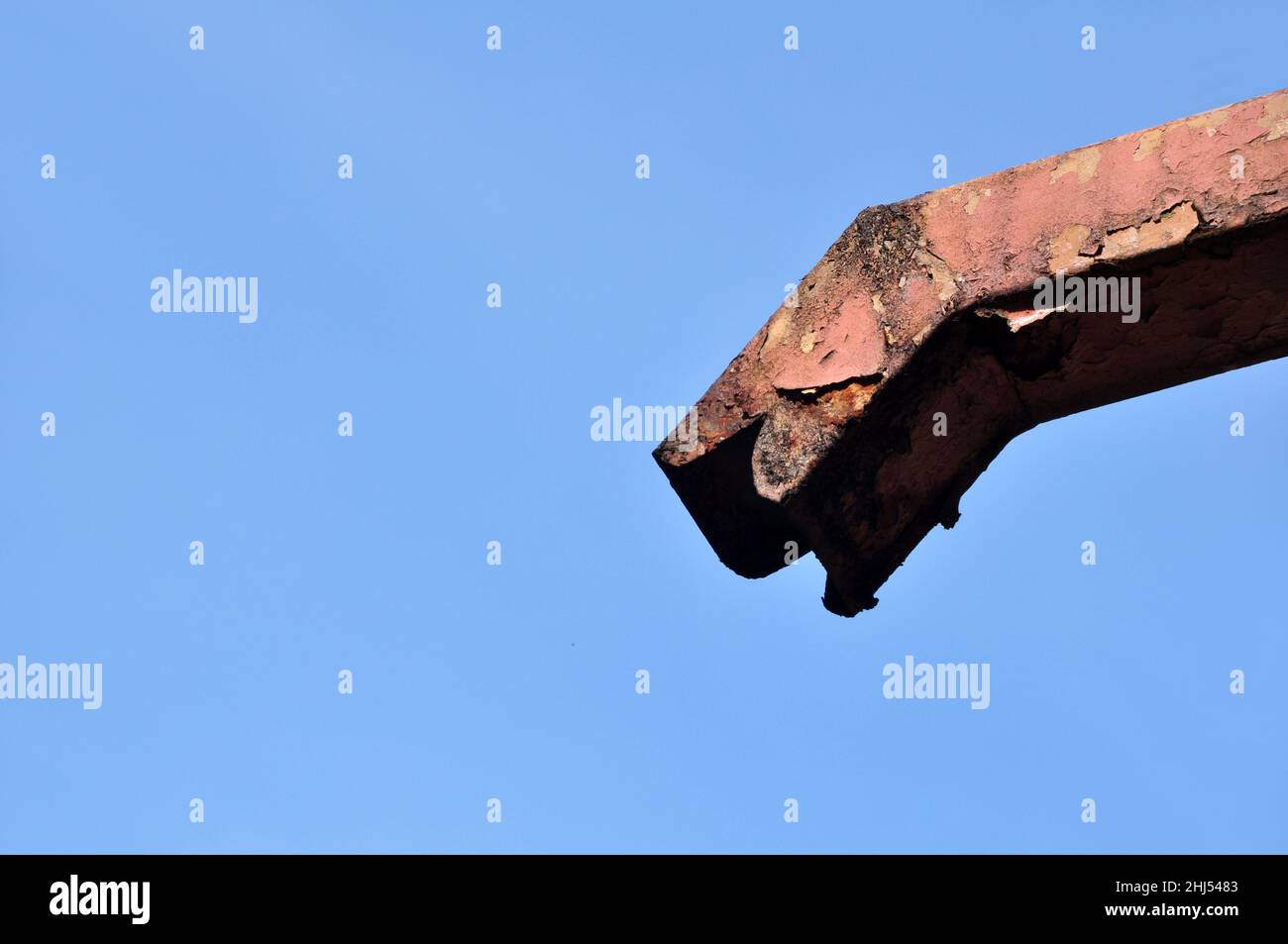 Gutters made of zinc metal with a rusty condition Stock Photo - Alamy