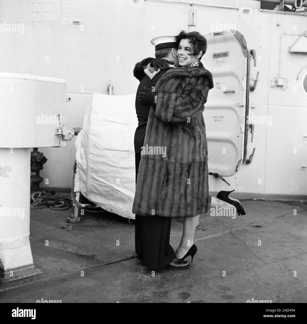 HMS Ceylon, Ceylon class light cruiser of the Royal Navy, returns to ...