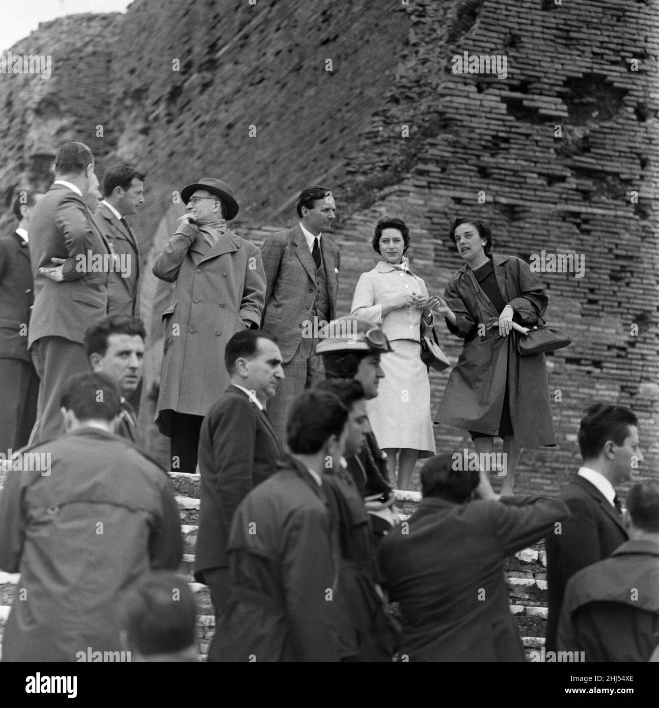 Princess Margaret visits Ostia Antica, Rome. 22nd April 1959 Stock ...