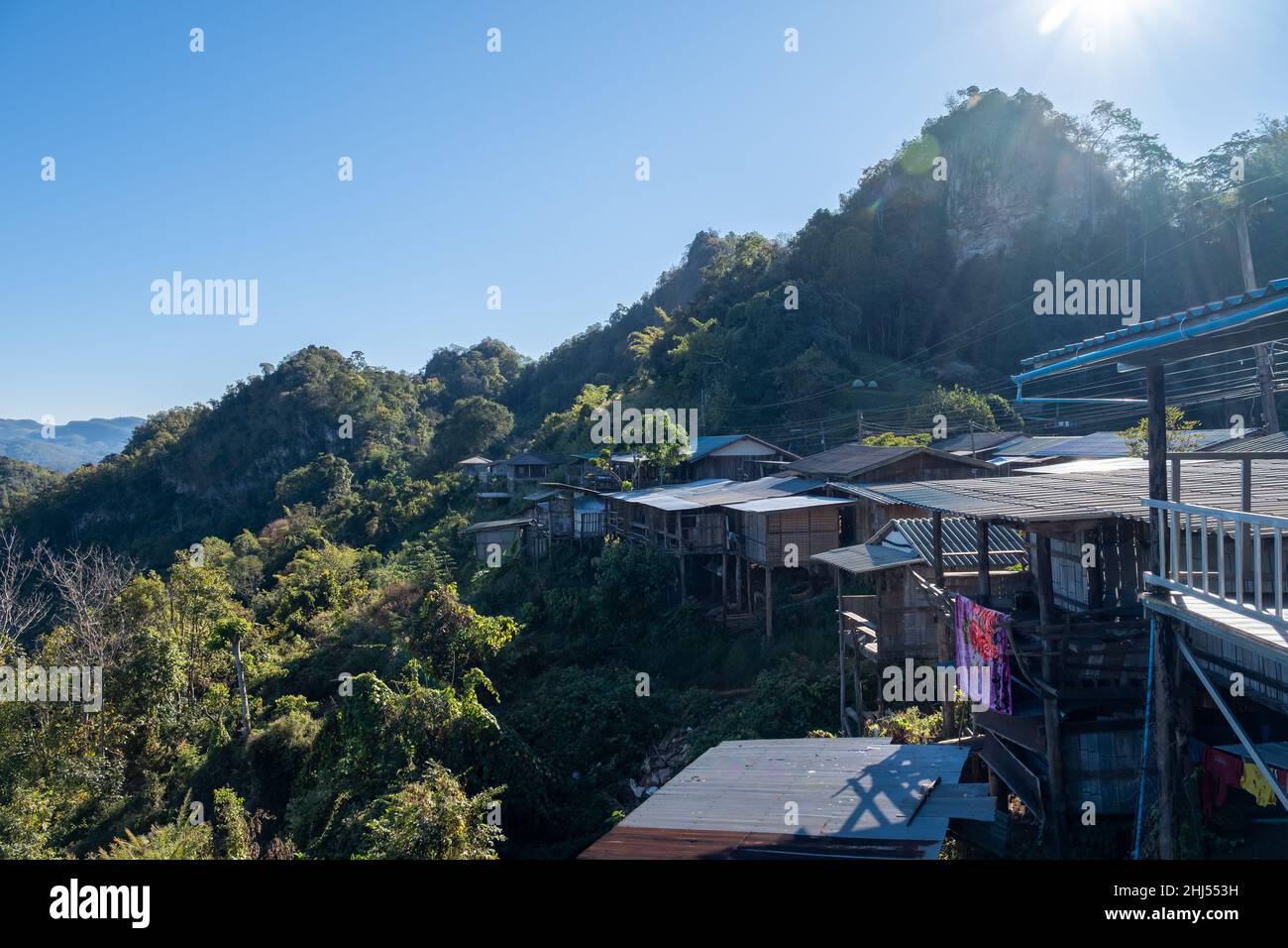 Mae Hong Son Thailand January 2022, Ban Jabo Noodle house, Ban Jabo ...