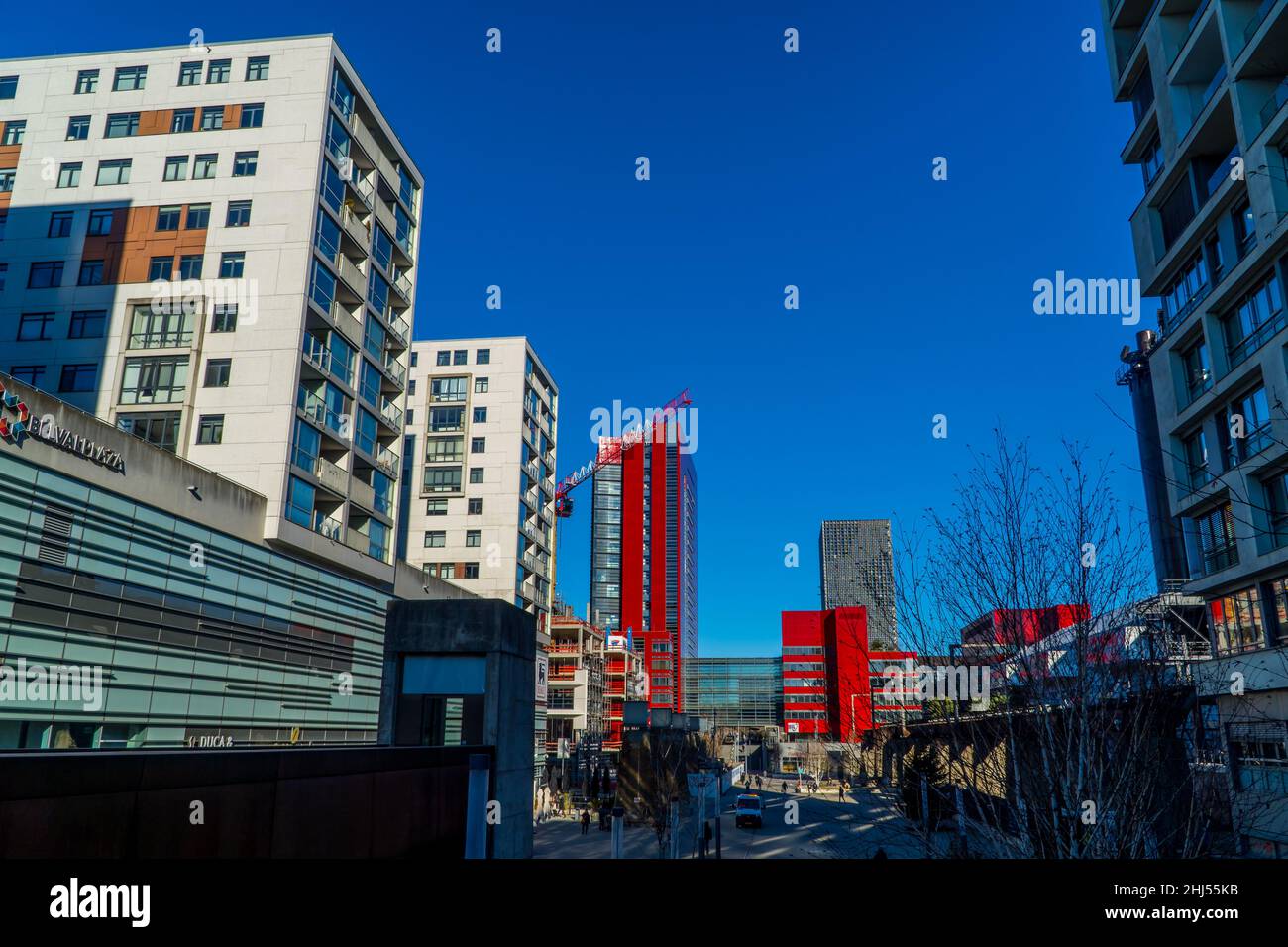 Academy Square with modern residential buildings and office towers ...