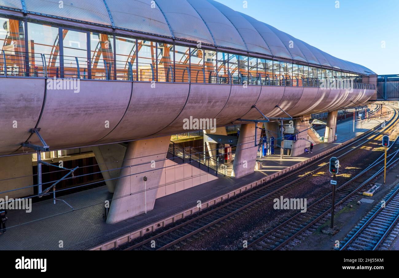 Modern building of the Belval university's train station Stock Photo ...