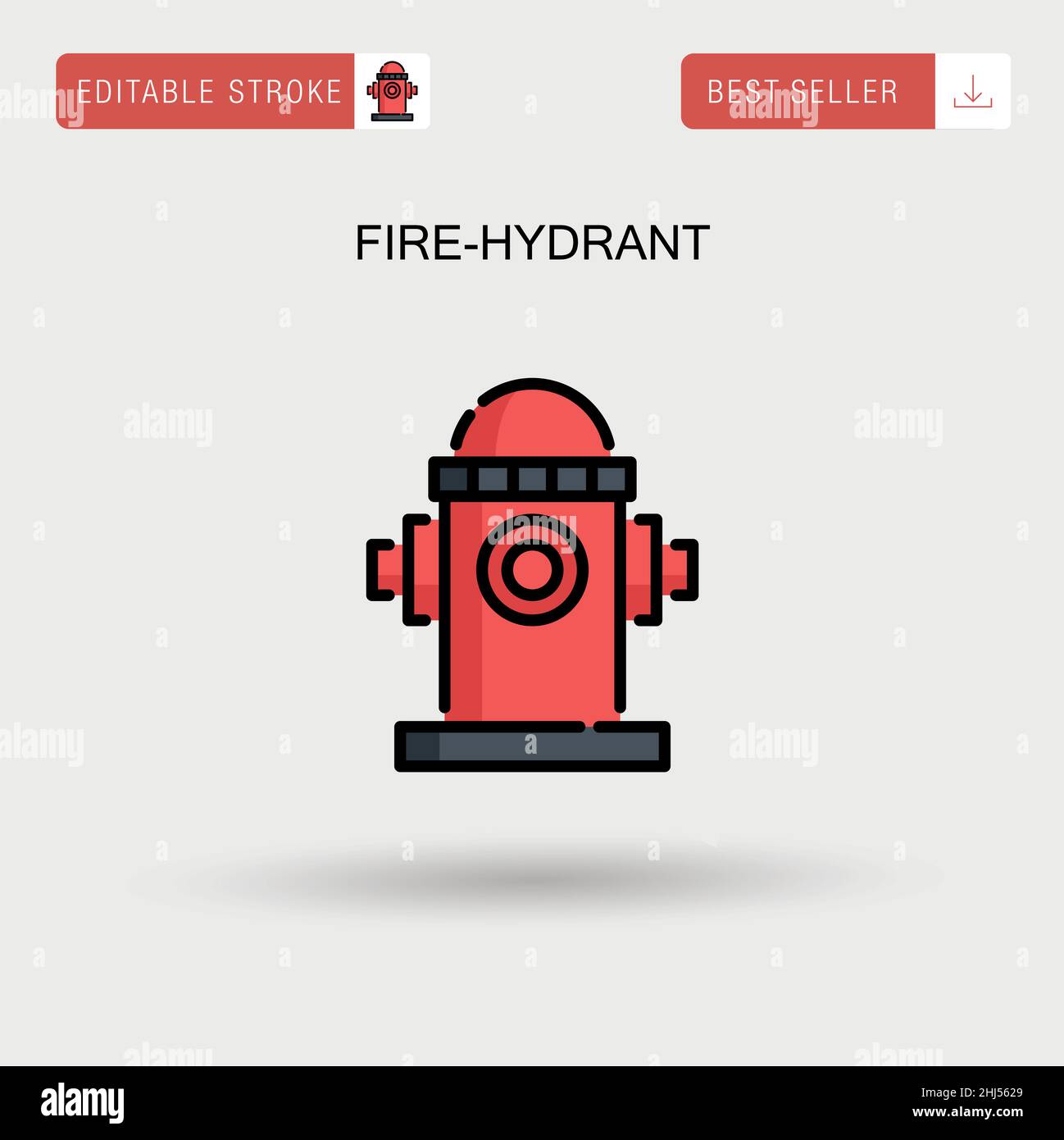 Fire-hydrant Simple vector icon Stock Vector Image & Art - Alamy