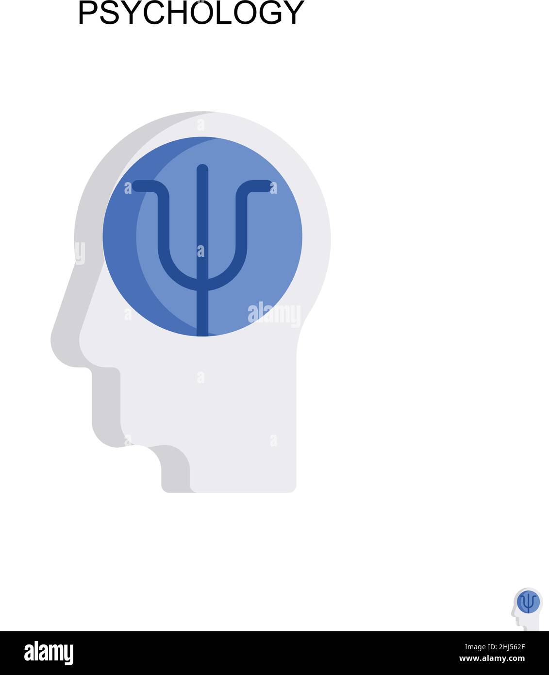 Psychology Simple vector icon. Illustration symbol design template for ...