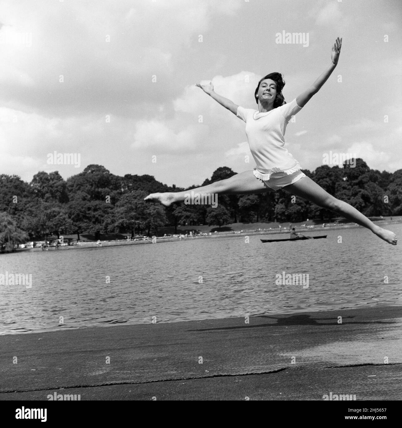 Dancer Gillian Lynne has her own idea of a sitting position whilst ...