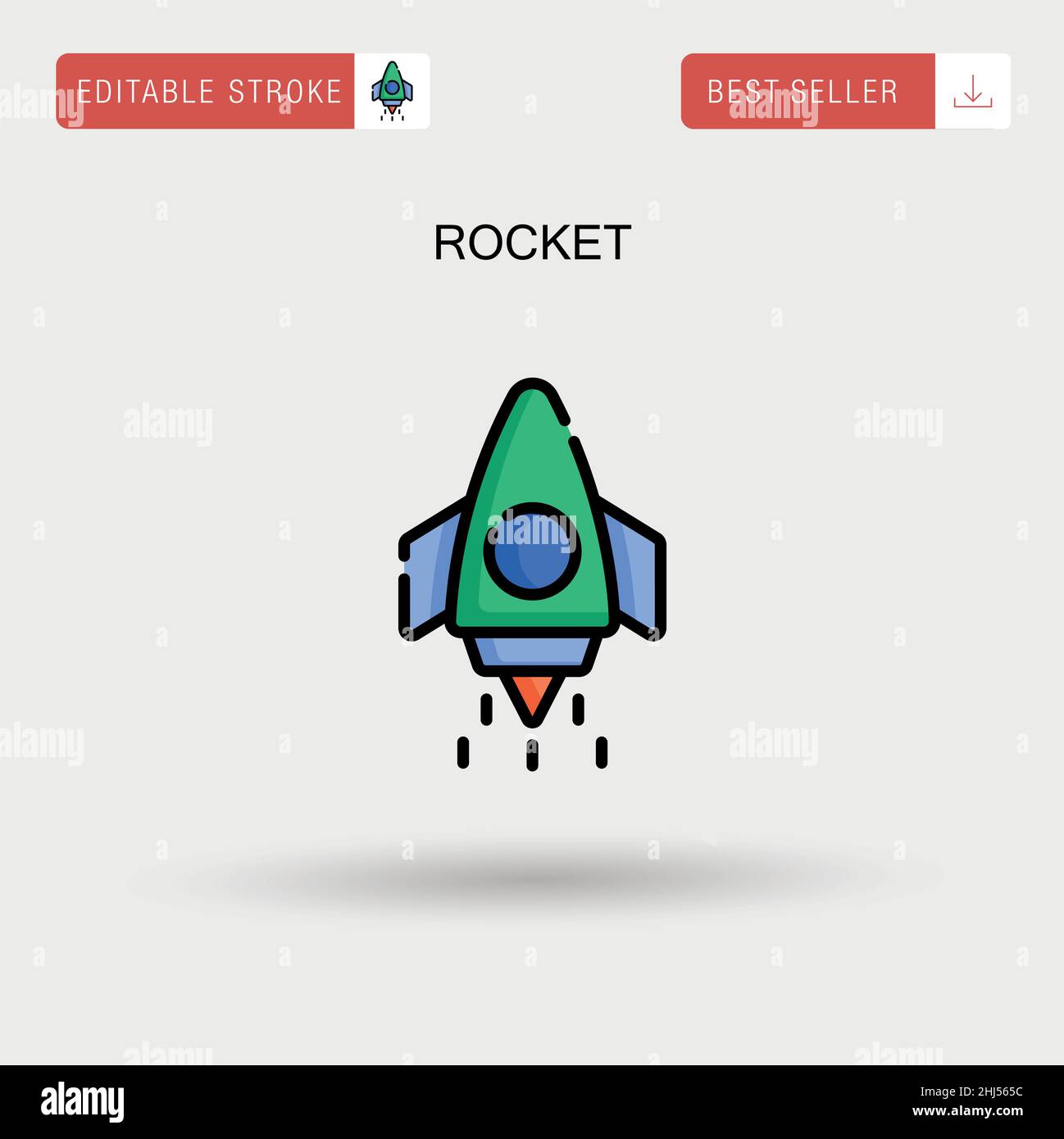 Rocket Simple vector icon Stock Vector Image & Art - Alamy