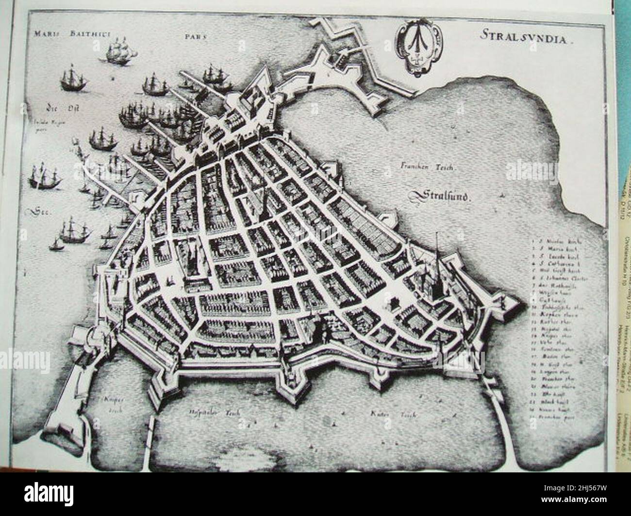 Stralsund, Germany, Stadtplan Matthäus Merian (1650 Stock Photo - Alamy